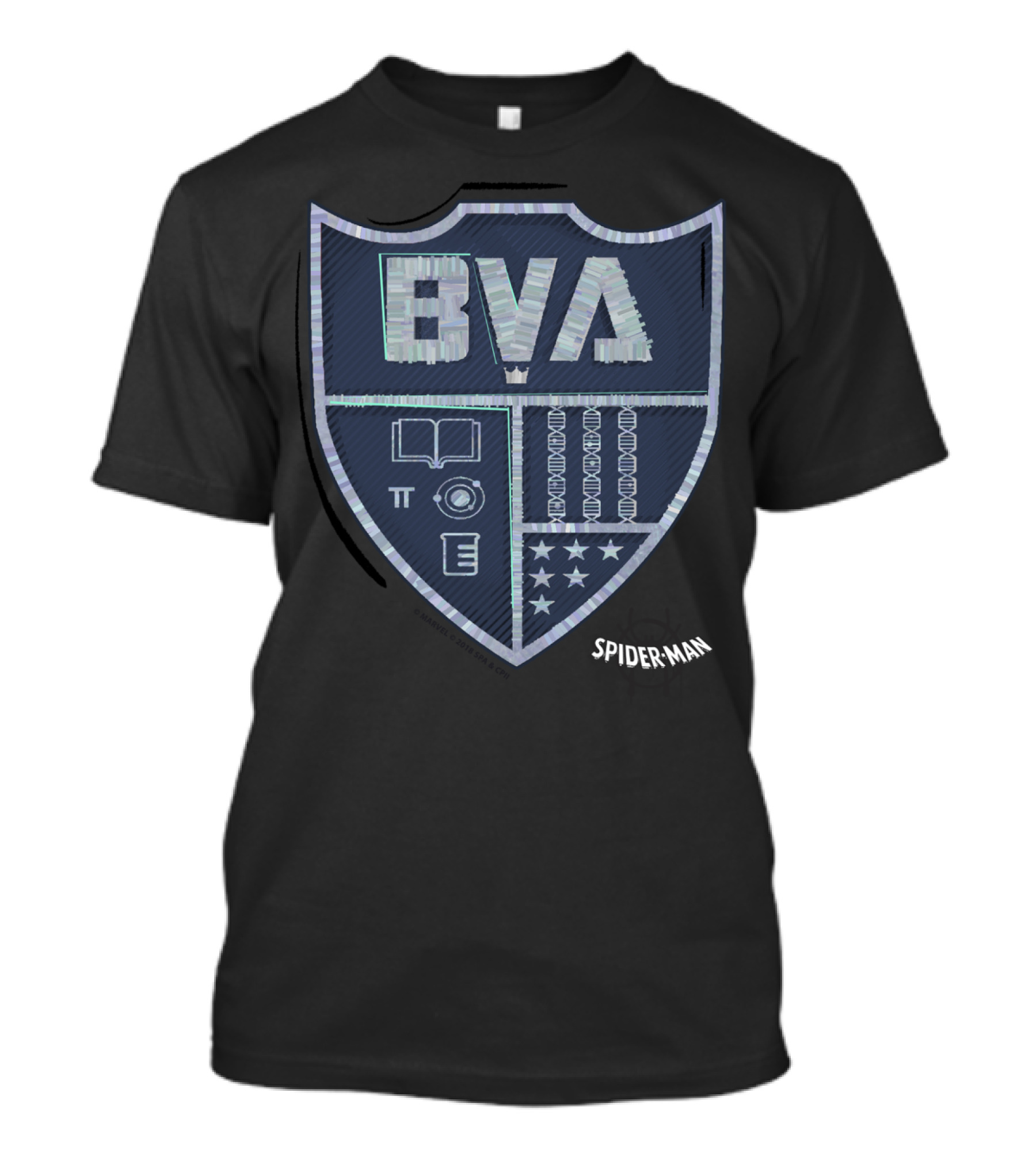 Spider-Man Spiderverse BVA School Crest Emblem T-Shirt