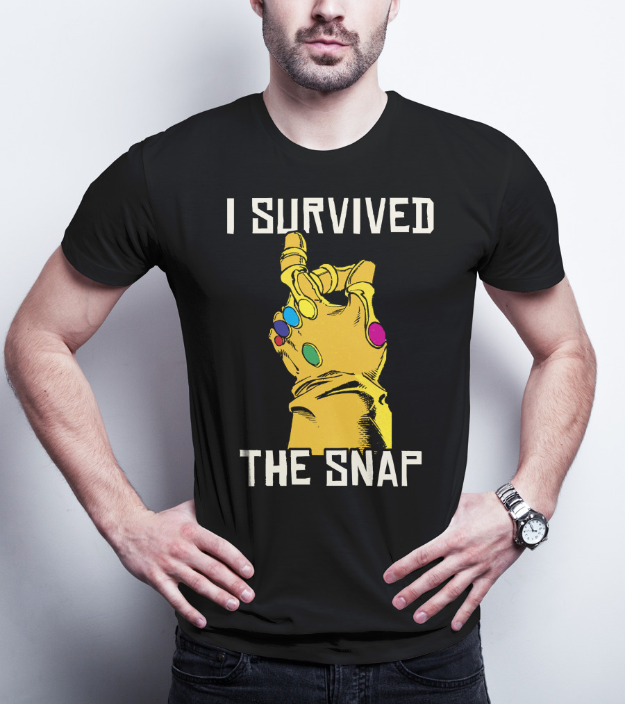 Marvel Thanos Infinity Gauntlet I Survived The Snap T-Shirt