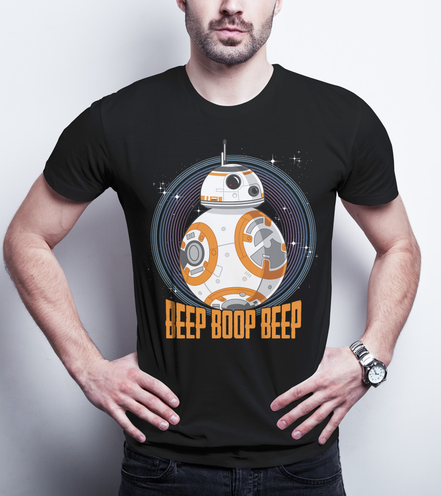 Star Wars BB-8 Beep Boop Beep Circle T-Shirt