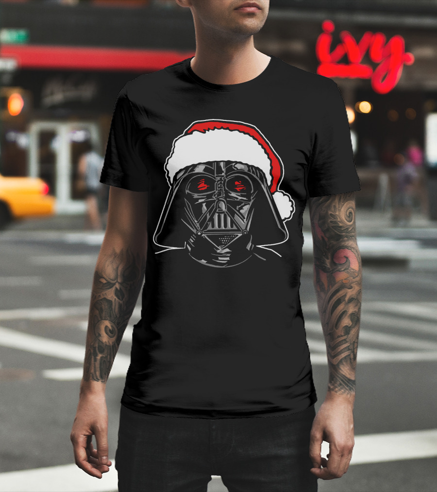 Star Wars Darth Vader Santa Sketch Holiday T-Shirt