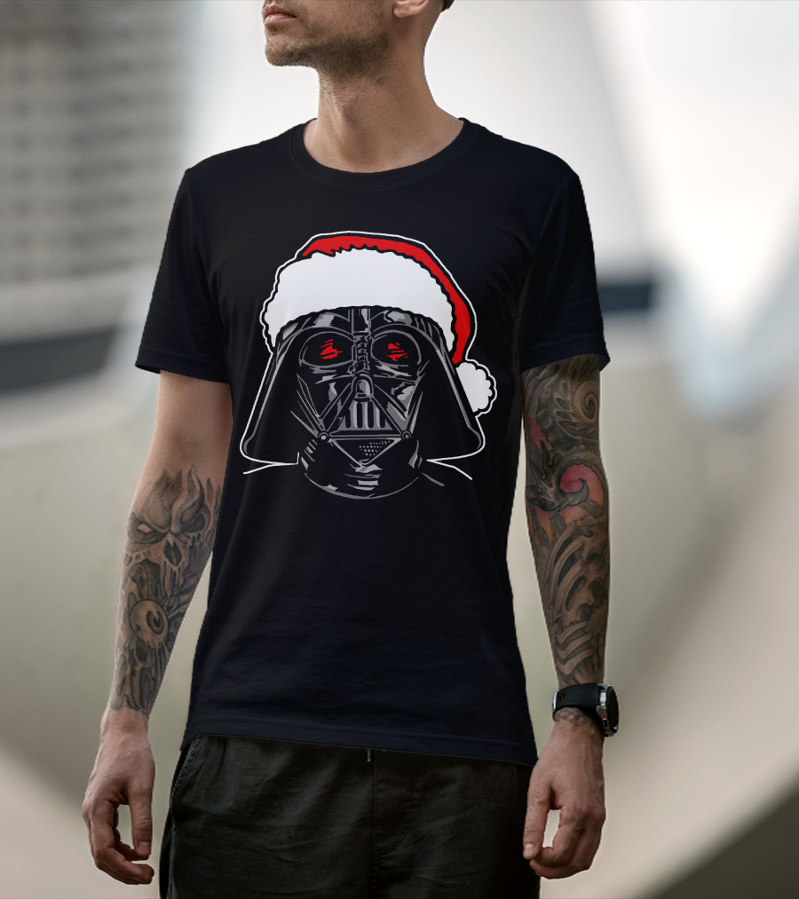 Star Wars Darth Vader Santa Sketch Holiday T-Shirt