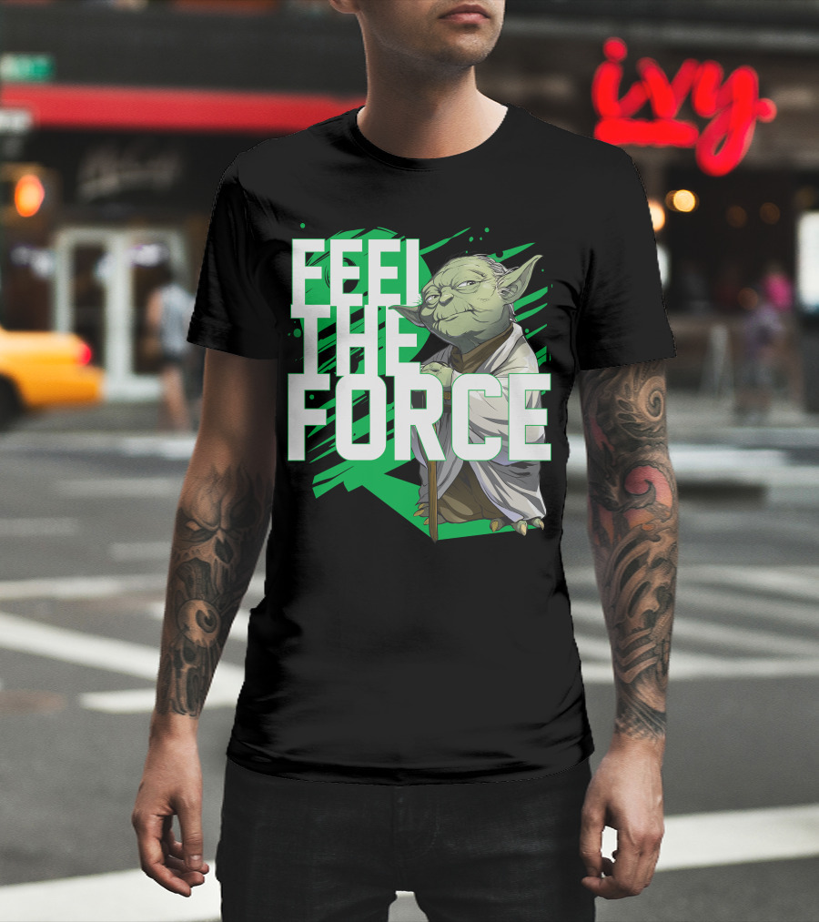 Star Wars Feel The Force Yoda Jedi Master T-Shirt