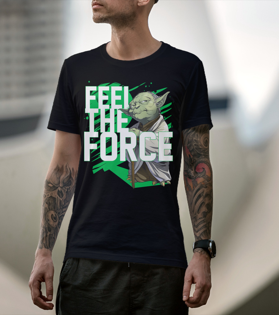 Star Wars Feel The Force Yoda Jedi Master T-Shirt