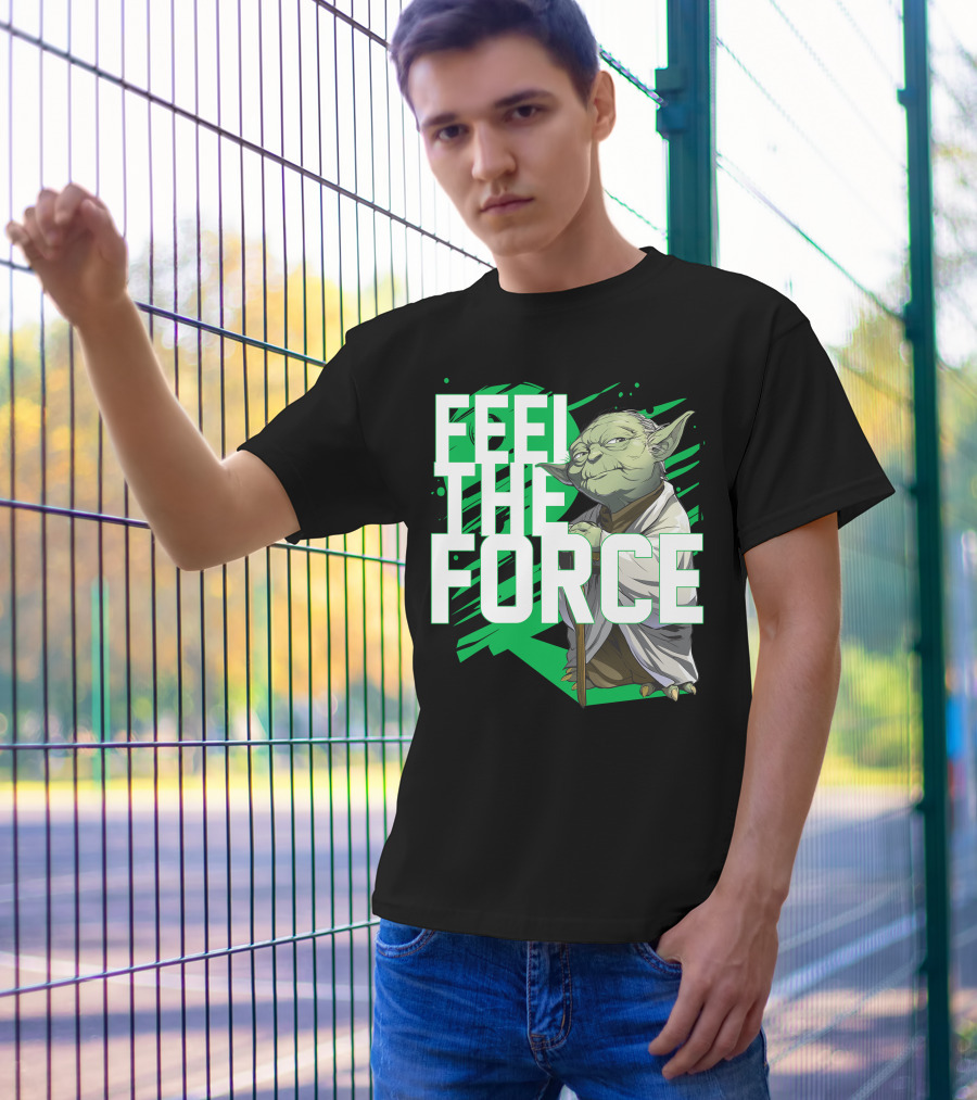 Star Wars Feel The Force Yoda Jedi Master T-Shirt