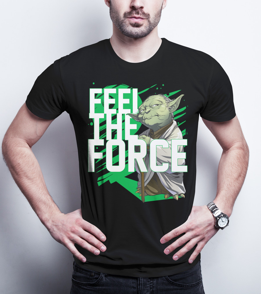 Star Wars Feel The Force Yoda Jedi Master T-Shirt