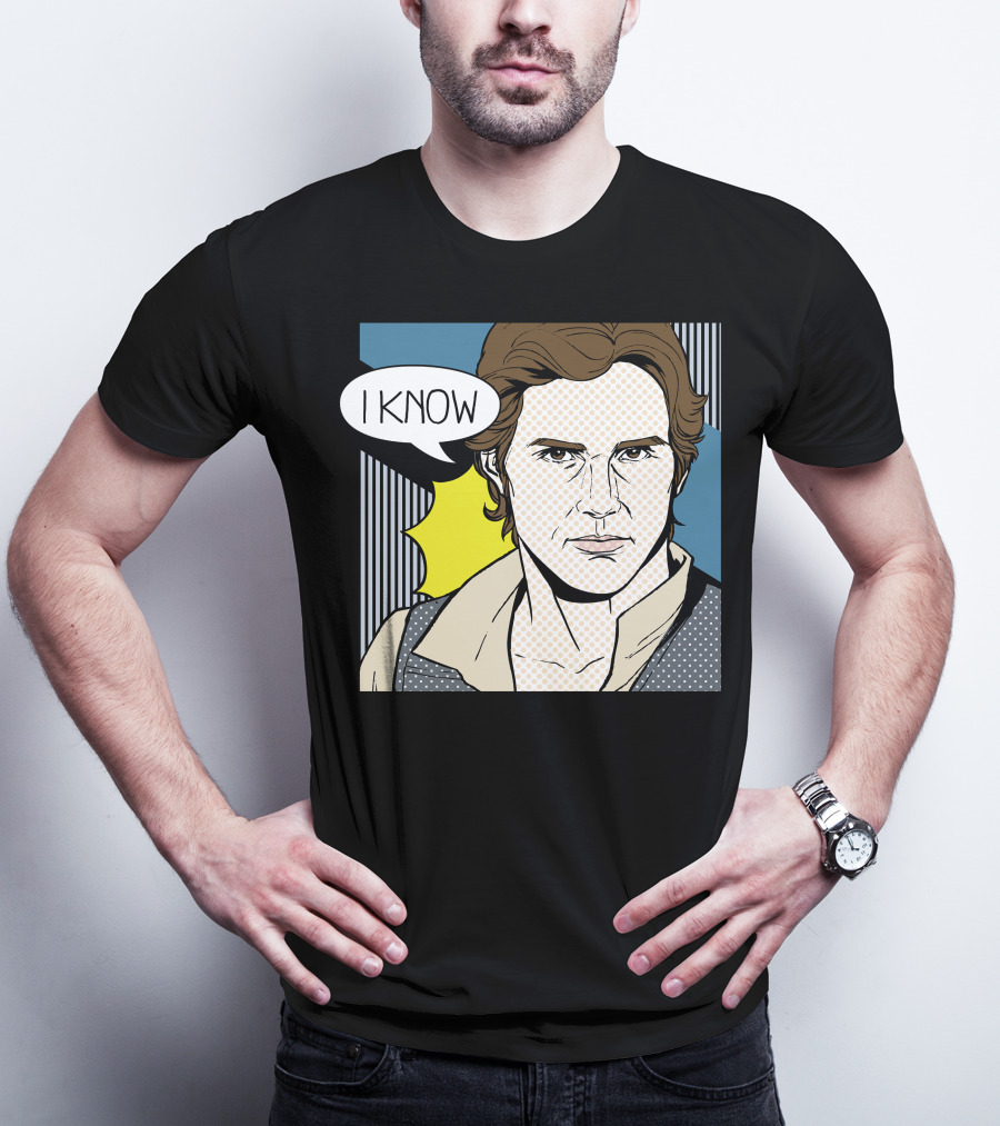 Star Wars Han Solo I Know Pop Art Retro Couples Fan Favorite T-Shirt