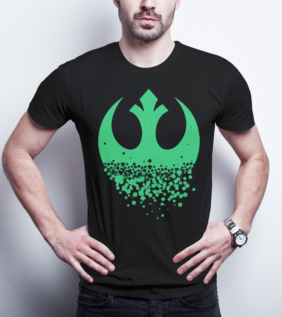 Star Wars Rebel Alliance Saint Patricks Day Clover Emblem T-Shirt
