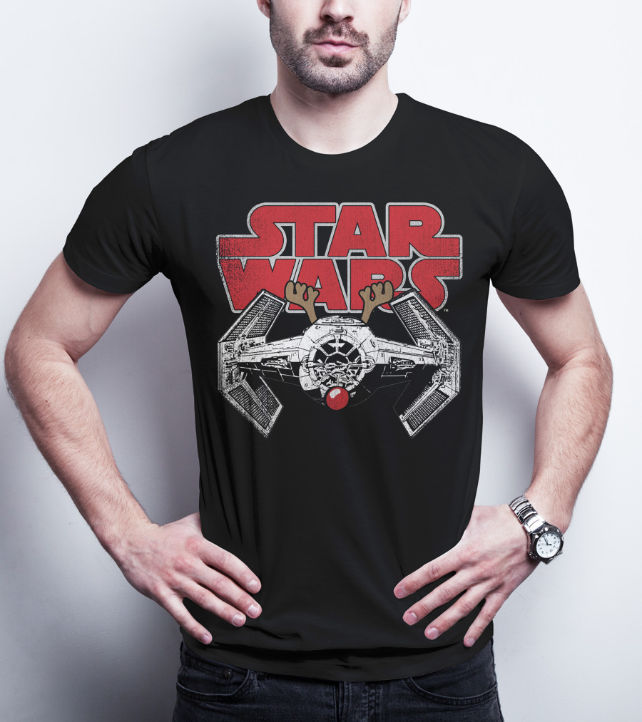 Star Wars TIE Fighter Reindeer Rudolf Christmas Nose T-Shirt
