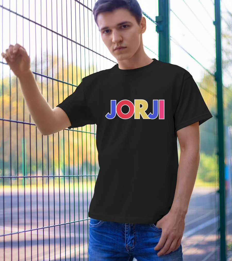 JORJI Multicolored Bold Block Letters T-Shirt