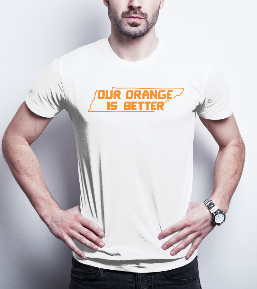 Our Orange Is Better Tennessee State Outline T-Shirt