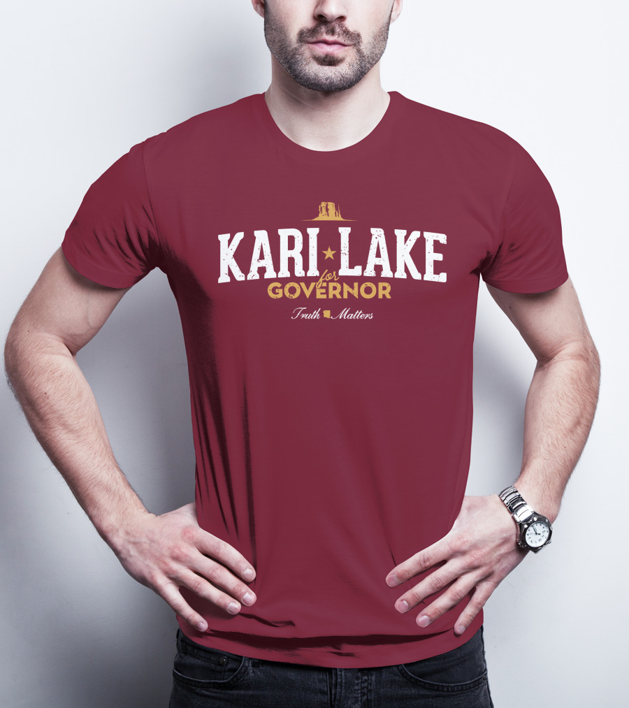 Kari Lake For Governor Gold Star Monument T-Shirt