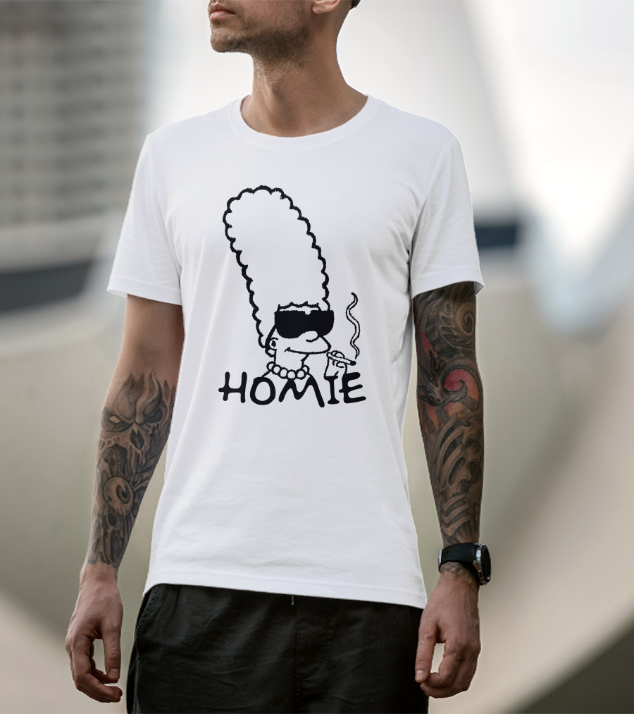 Marge Simpson Homie Smoking T-Shirt
