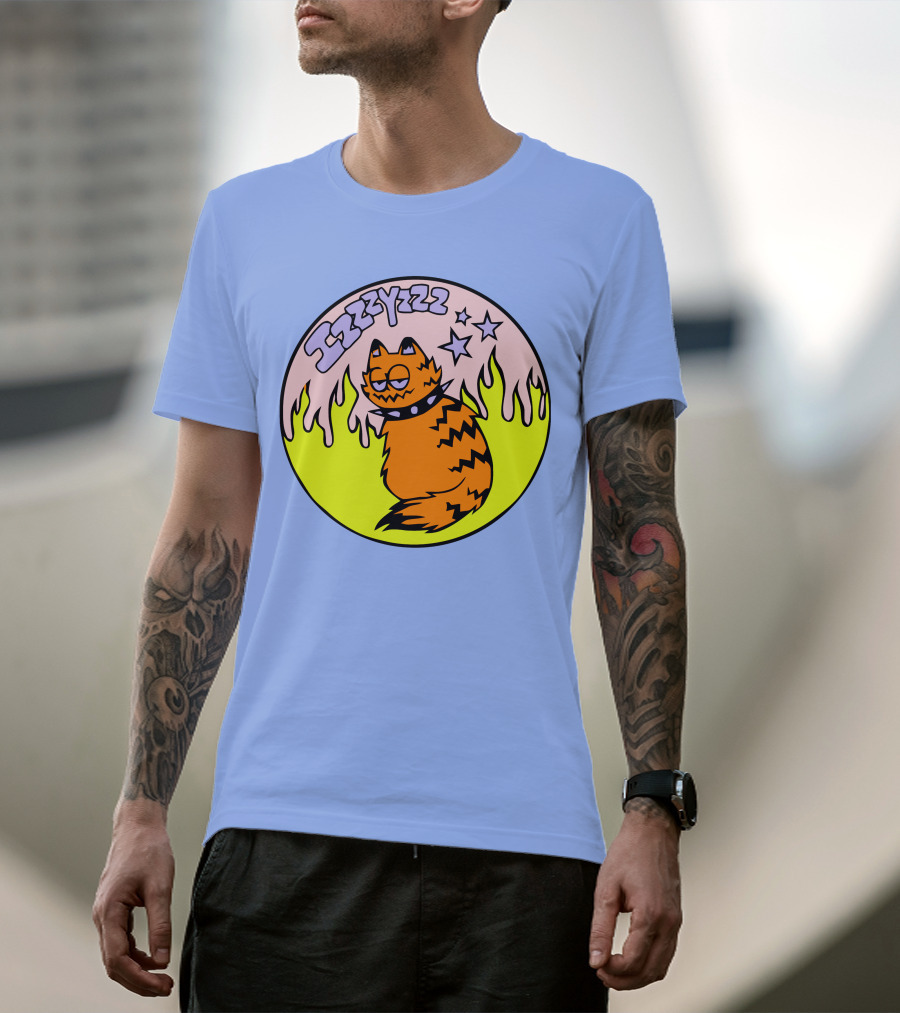 Izzzyzzz Crowdmade Merch Garfield Flame Stars T-Shirt