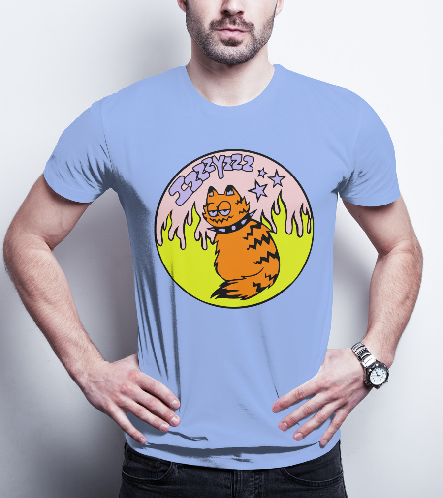 Izzzyzzz Crowdmade Merch Garfield Flame Stars T-Shirt