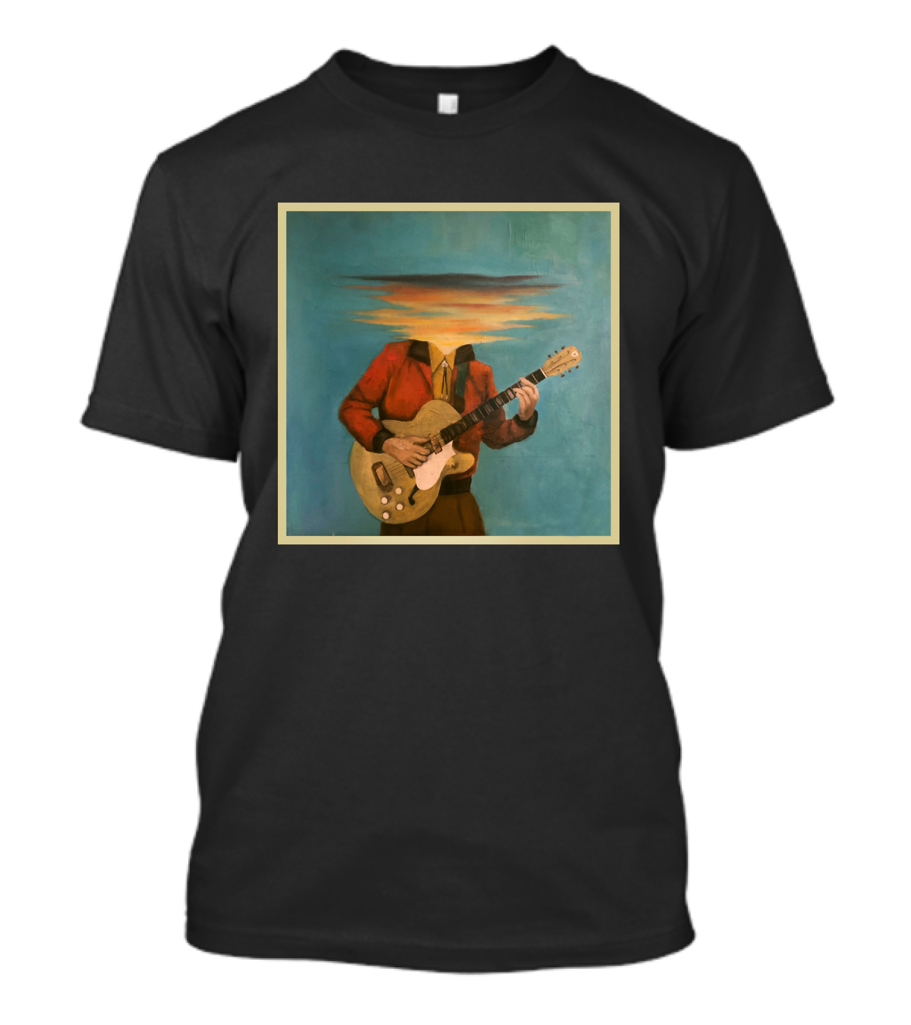 Lord Huron Long Lost Guitarist Surreal Sky Head T-Shirt