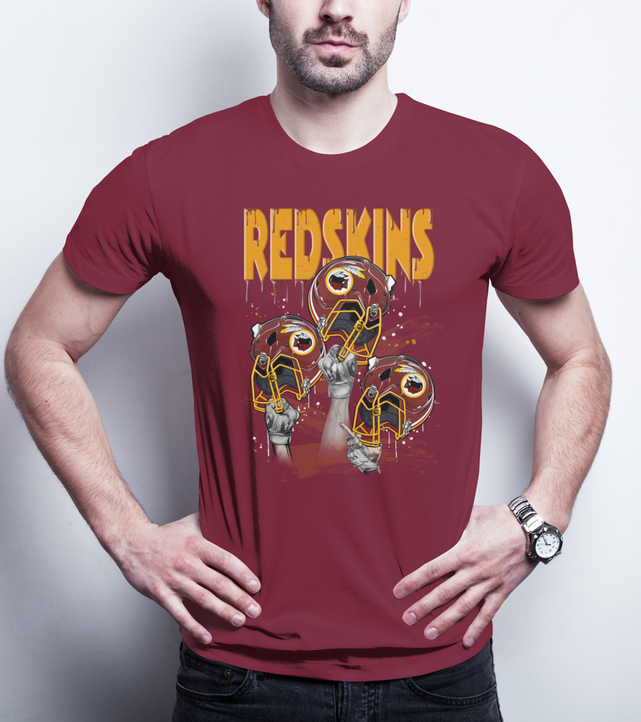 Redskins Helmets And Raised Fists T-Shirt
