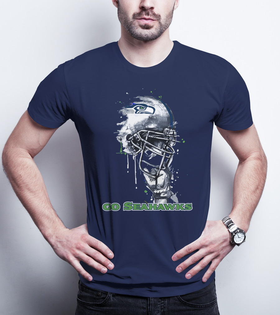 Go Seahawks Seahawks Helmet T-Shirt