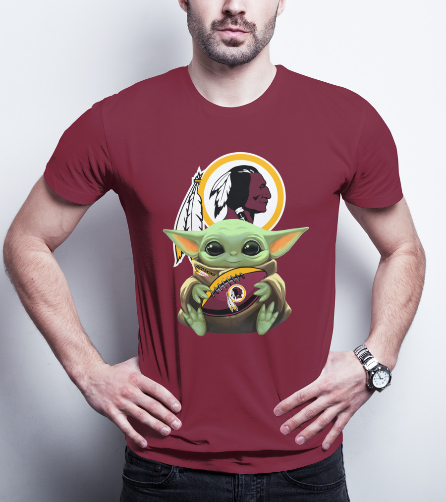 Washington Redskins Baby Yoda Football Fan Collectible T-Shirt