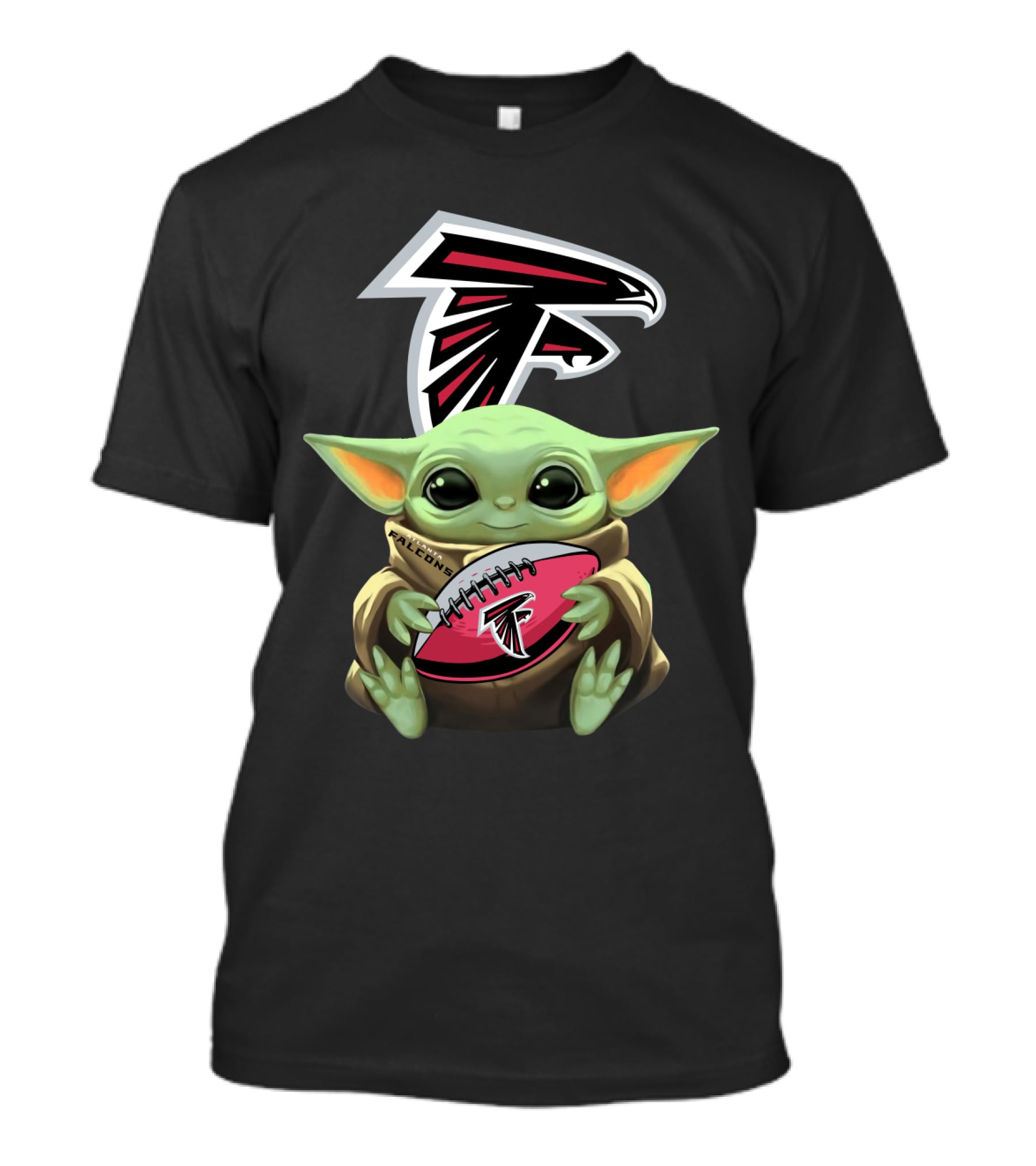 Atlanta Falcons Baby Yoda Football T-Shirt