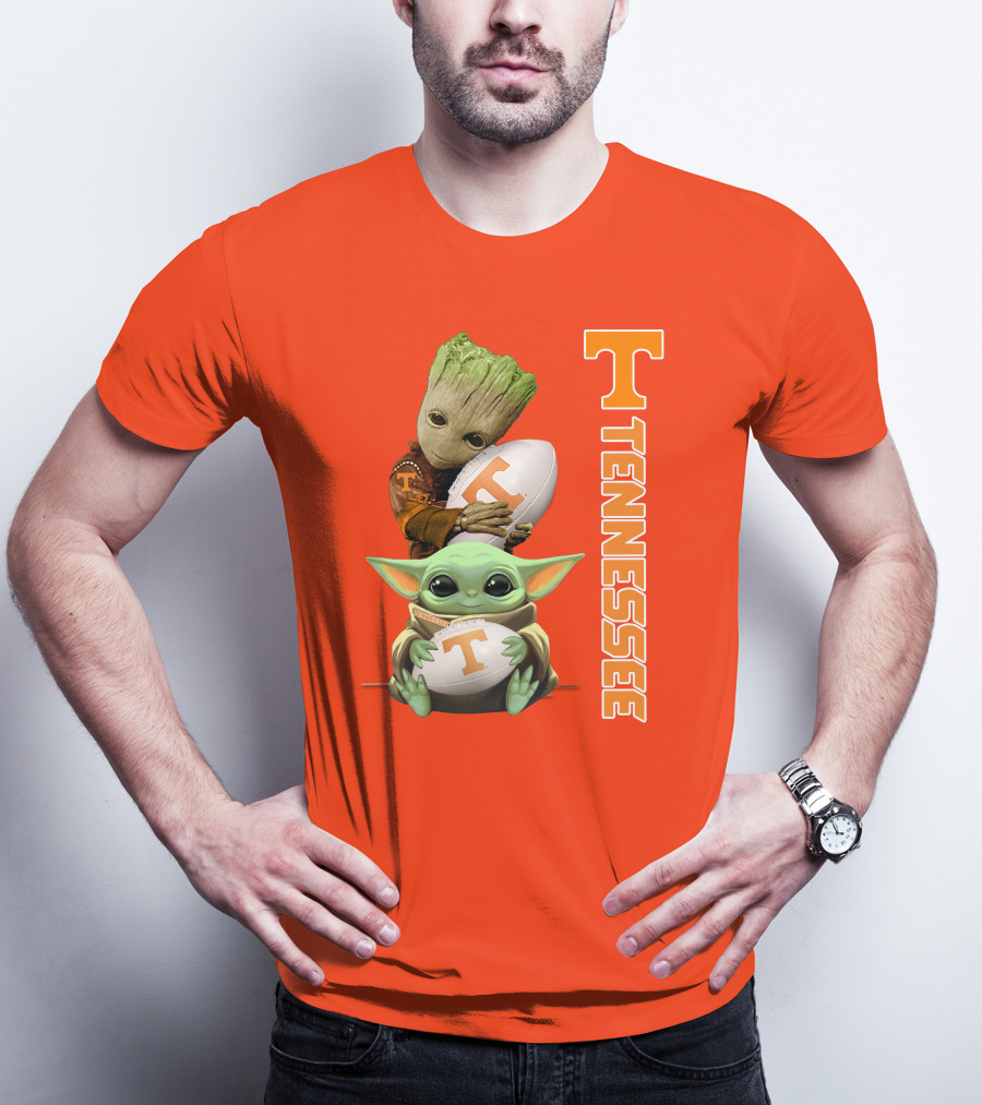 Groot Baby Yoda Tennessee Football T-Shirt