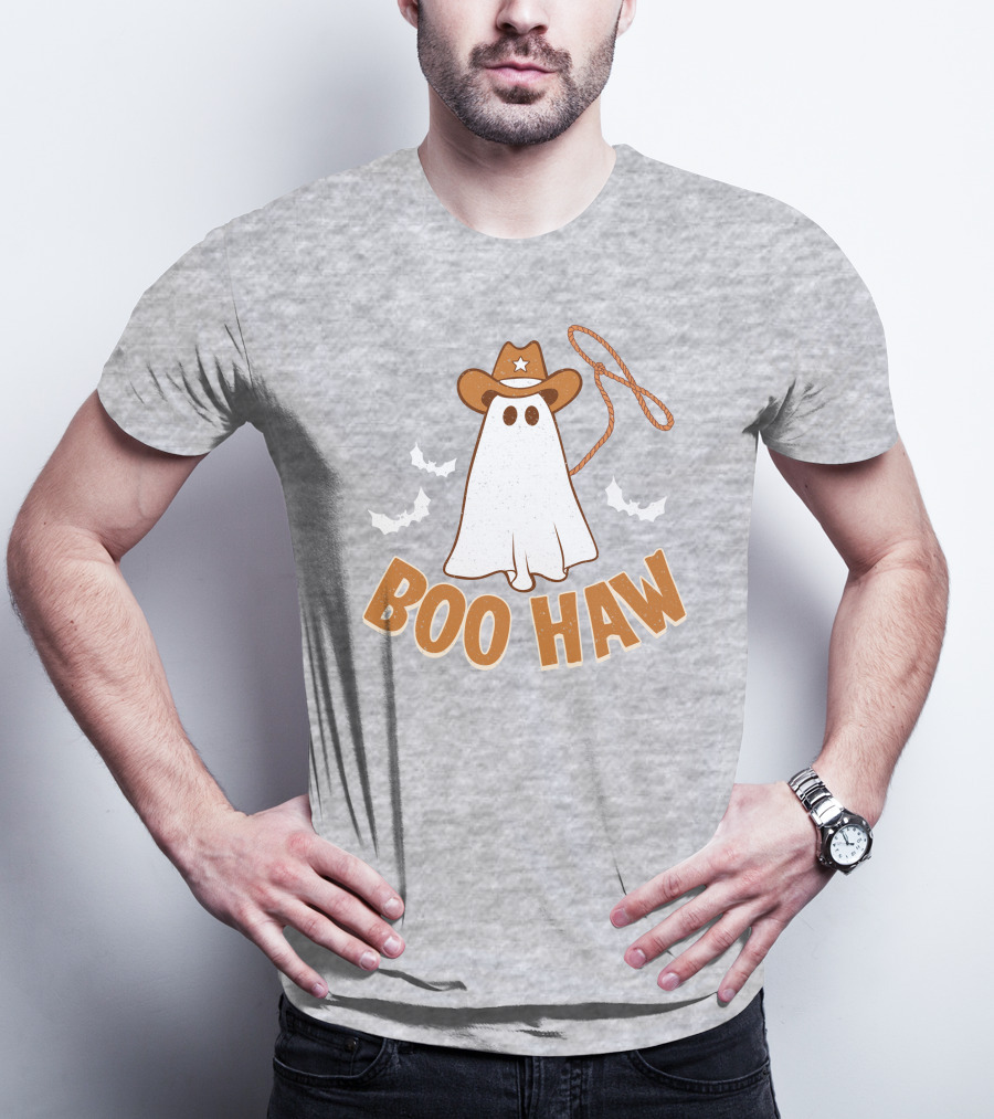 Boo Haw Western Ghost Cowboy Halloween T-Shirt