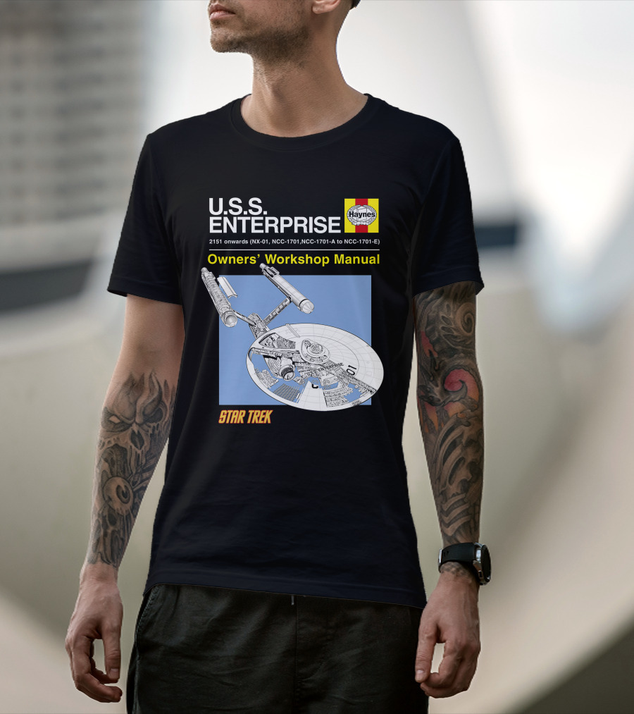 U.S.S Enterprise Haynes Owners' Workshop Manual Star Trek 2151 Onwards NCC-1701 NCC-1701-A To NCC-1701-E T-Shirt