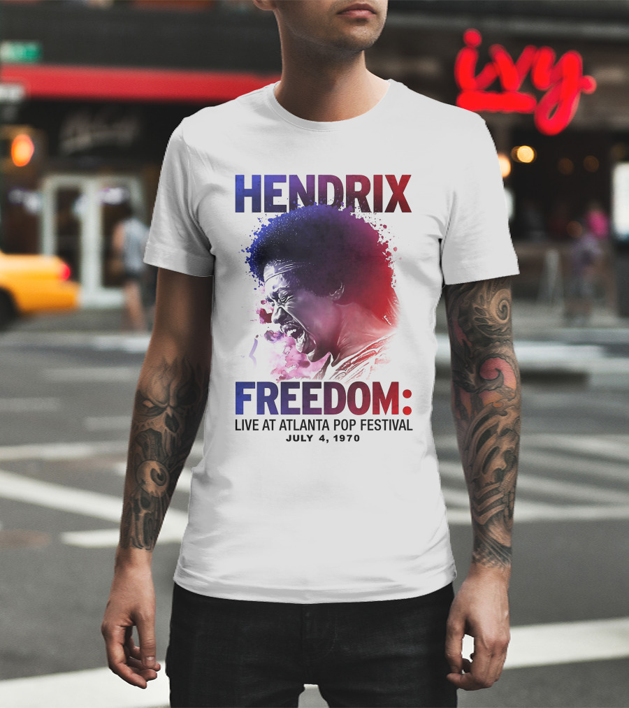 HENDRIX FREEDOM LIVE AT ATLANTA POP FESTIVAL JULY 4 1970 T-Shirt