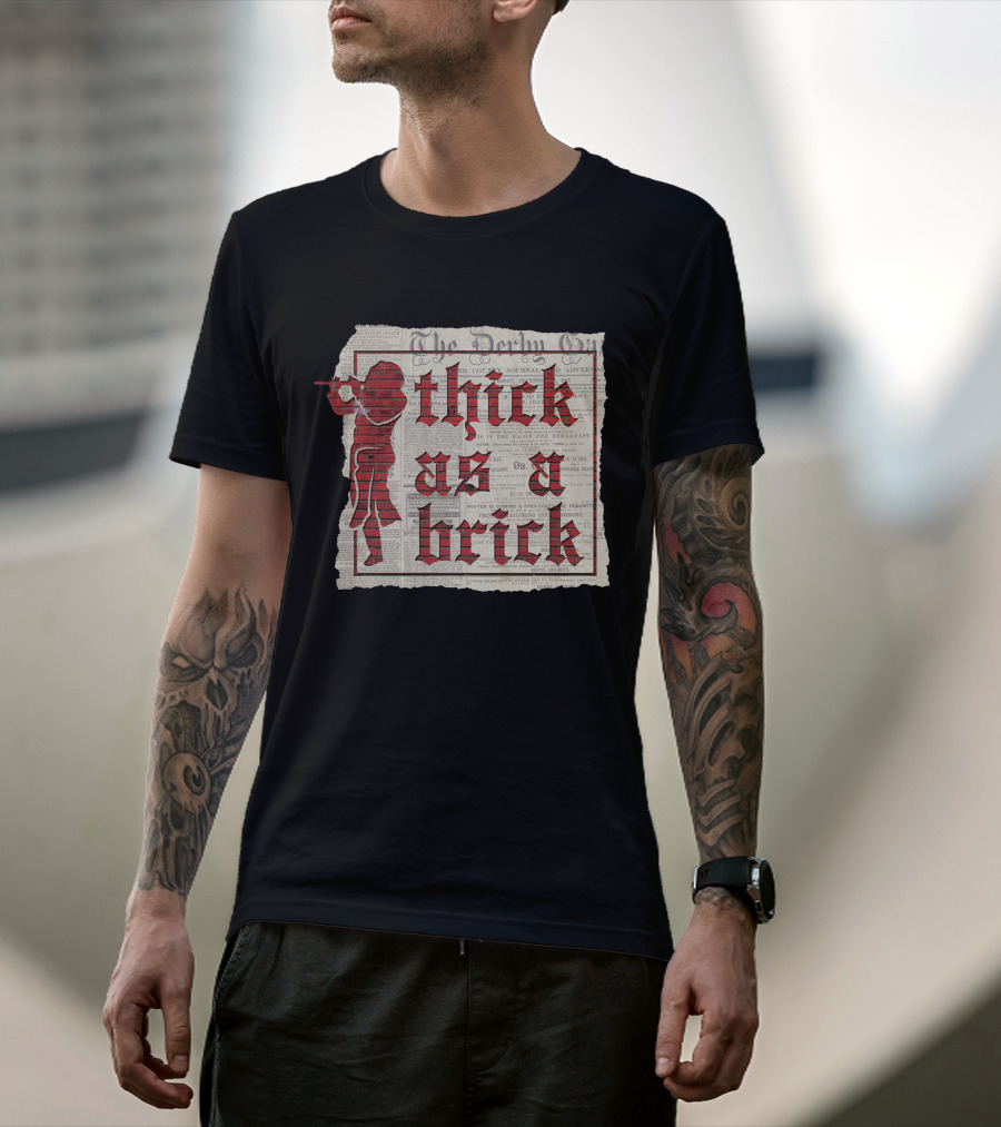Thick As A Brick Newspaper Red Flute Player T-Shirt