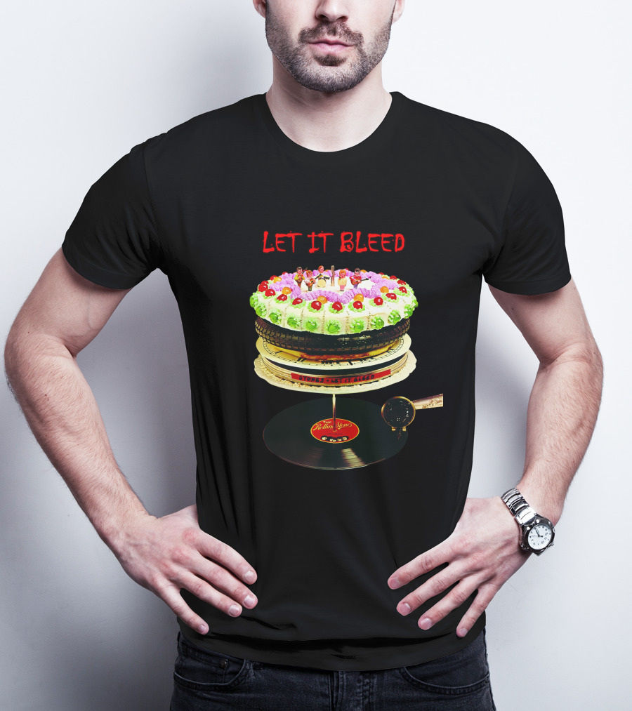 Let It Bleed Rolling Stones Cake Vinyl Record T-Shirt