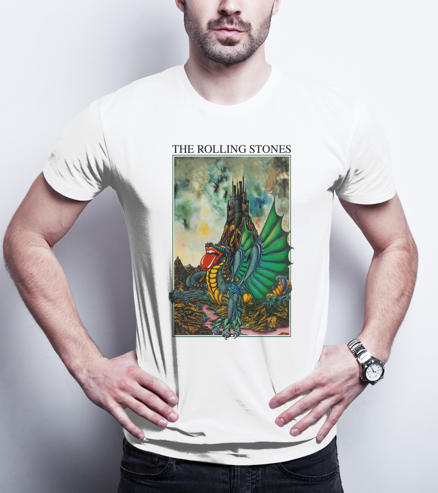The Rolling Stones Dragon And Castle Scene T-Shirt