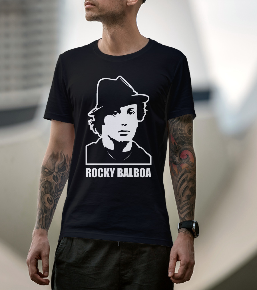 Rocky Balboa Iconic Boxing Legend With Hat T-Shirt