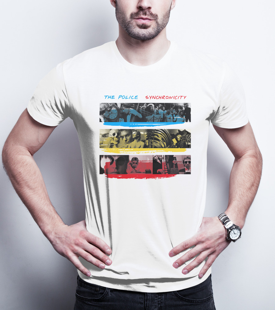 The Police Synchronicity Album Art Stripes T-Shirt