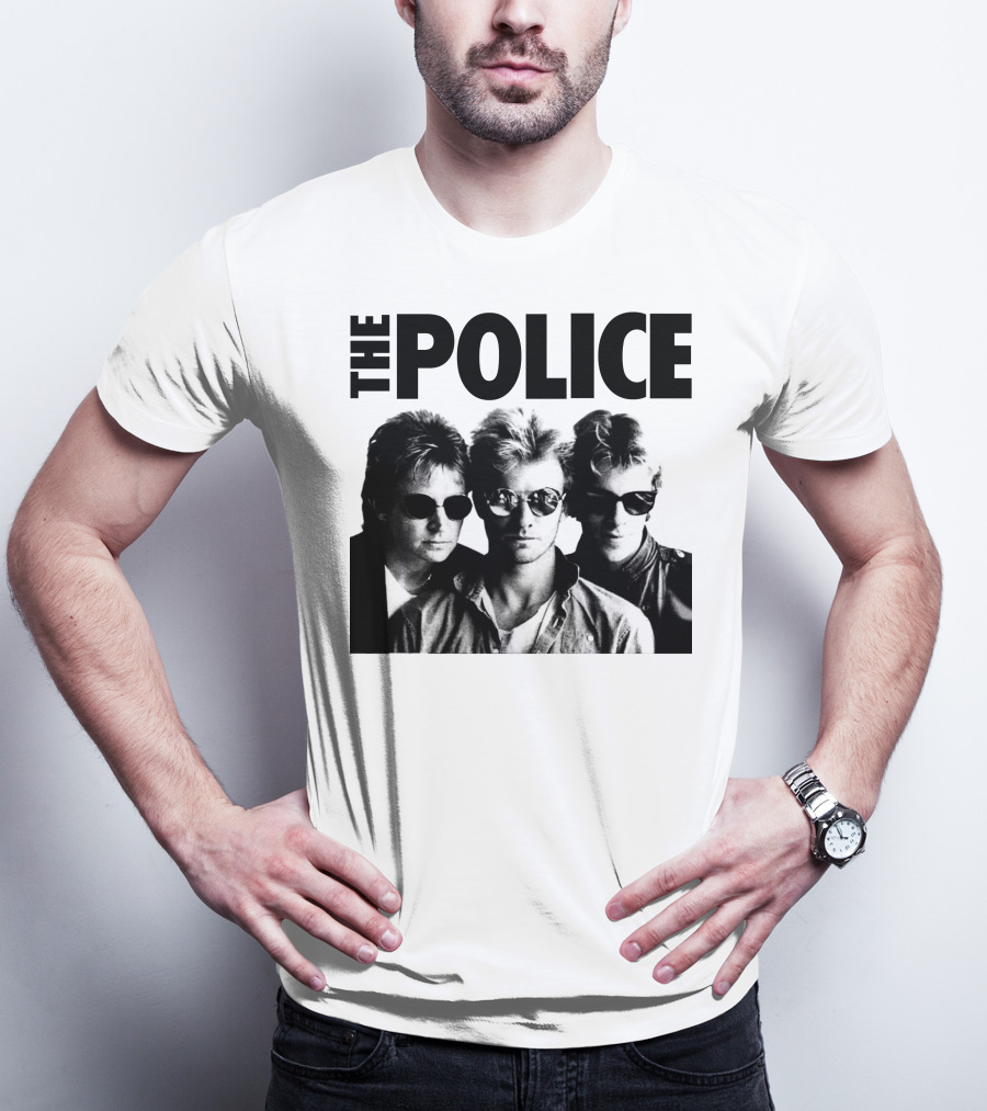The Police Band Black And White Photo T-Shirt