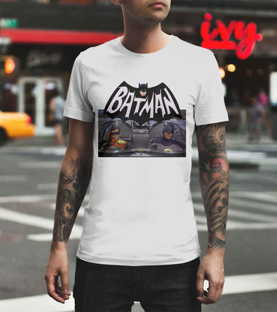 Batman TV Series Batmobile Dynamic Duo T-Shirt