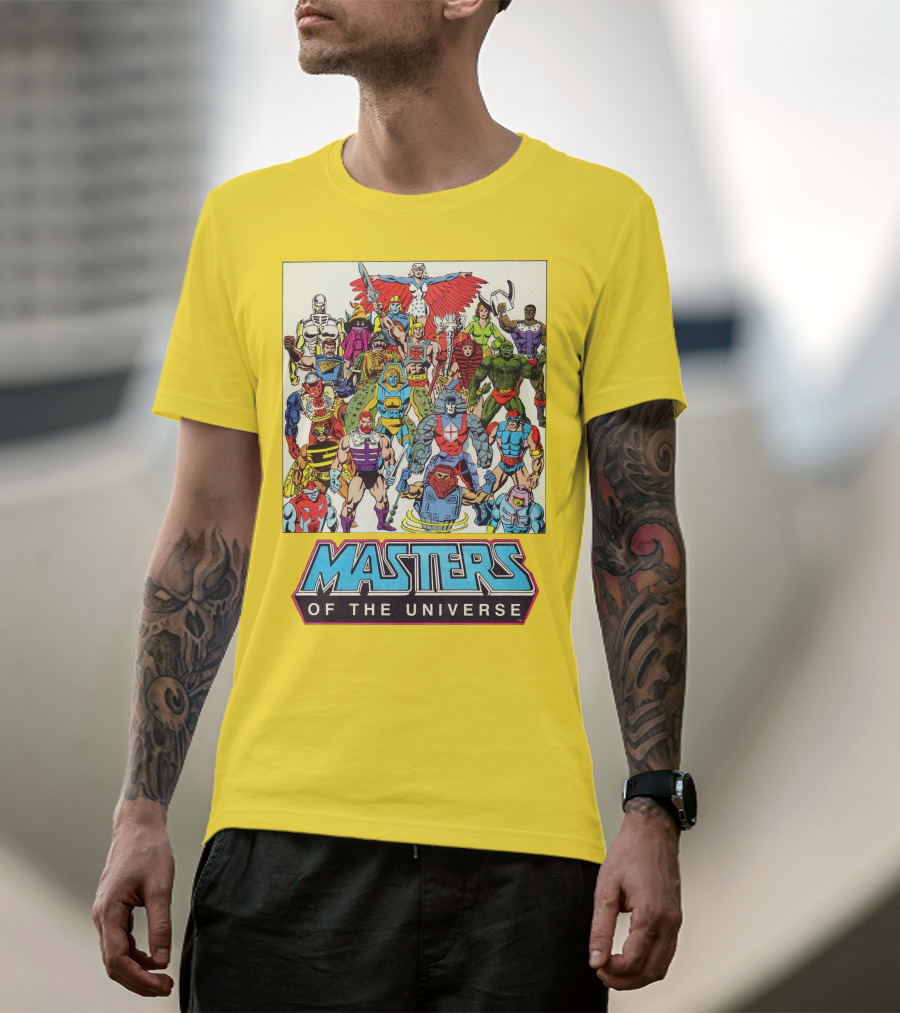 Masters Of The Universe He-Man Iconic Characters Group Retro Comic T-Shirt