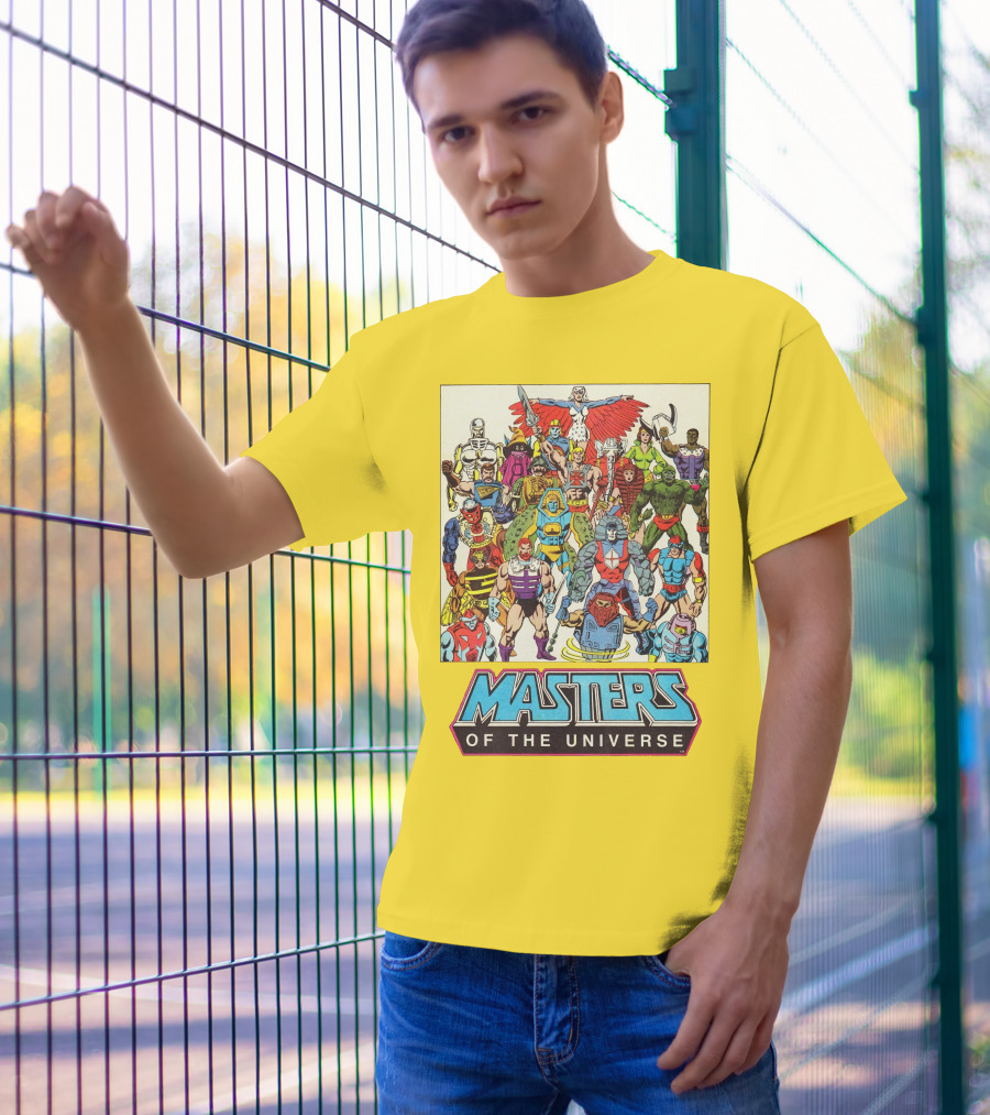 Masters Of The Universe He-Man Iconic Characters Group Retro Comic T-Shirt