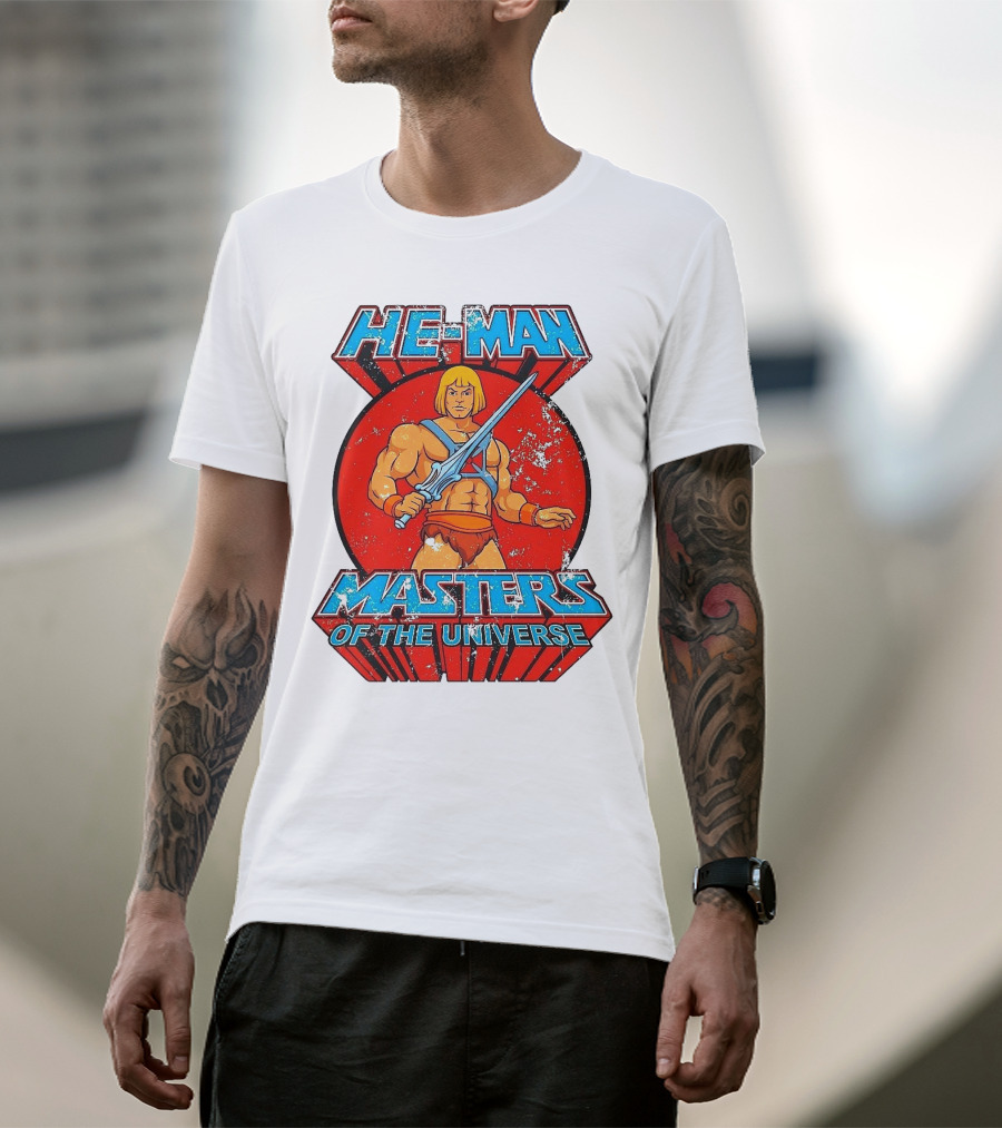 He-Man Masters Of The Universe Retro Classic Sword Iconic 80s T-Shirt