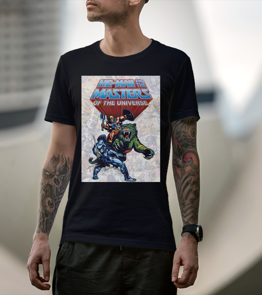 HE-MAN AND THE MASTERS OF THE UNIVERSE COMIC STYLE ACTION T-Shirt