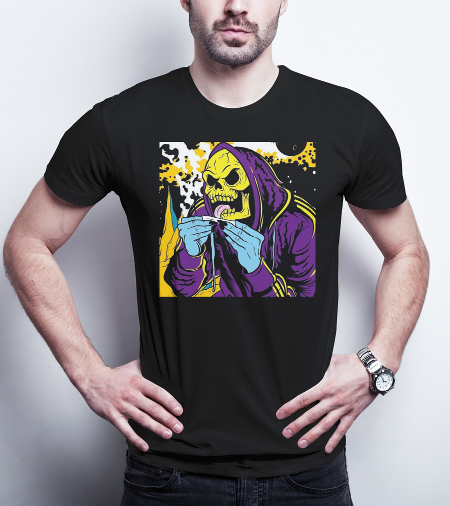 Skeletor Rolling Hoodie Masters Of The Universe 80s Retro Style Cartoon T-Shirt