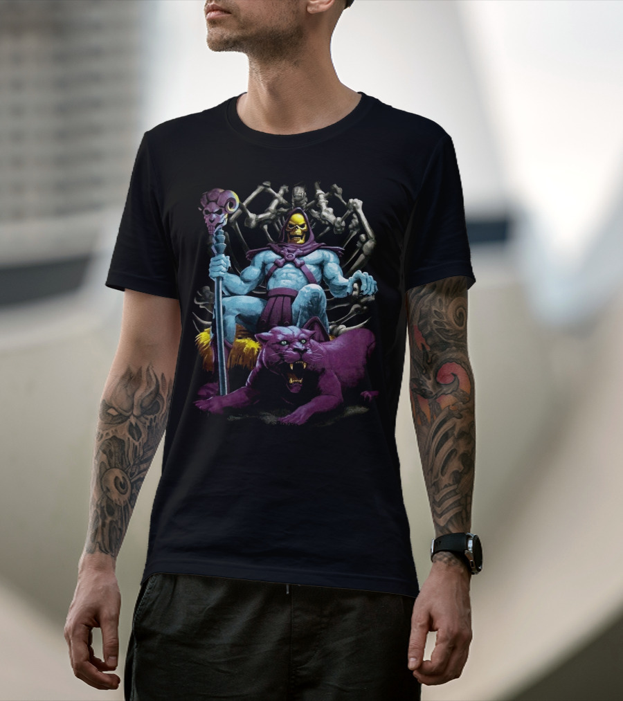 Skeletor And Panthor Masters Of The Universe Villain T-Shirt