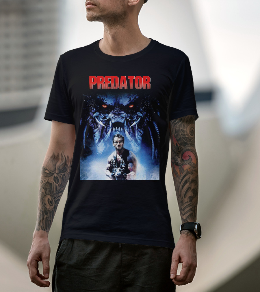 PREDATOR Monster Hunter Alien Face Jungle Warrior T-Shirt
