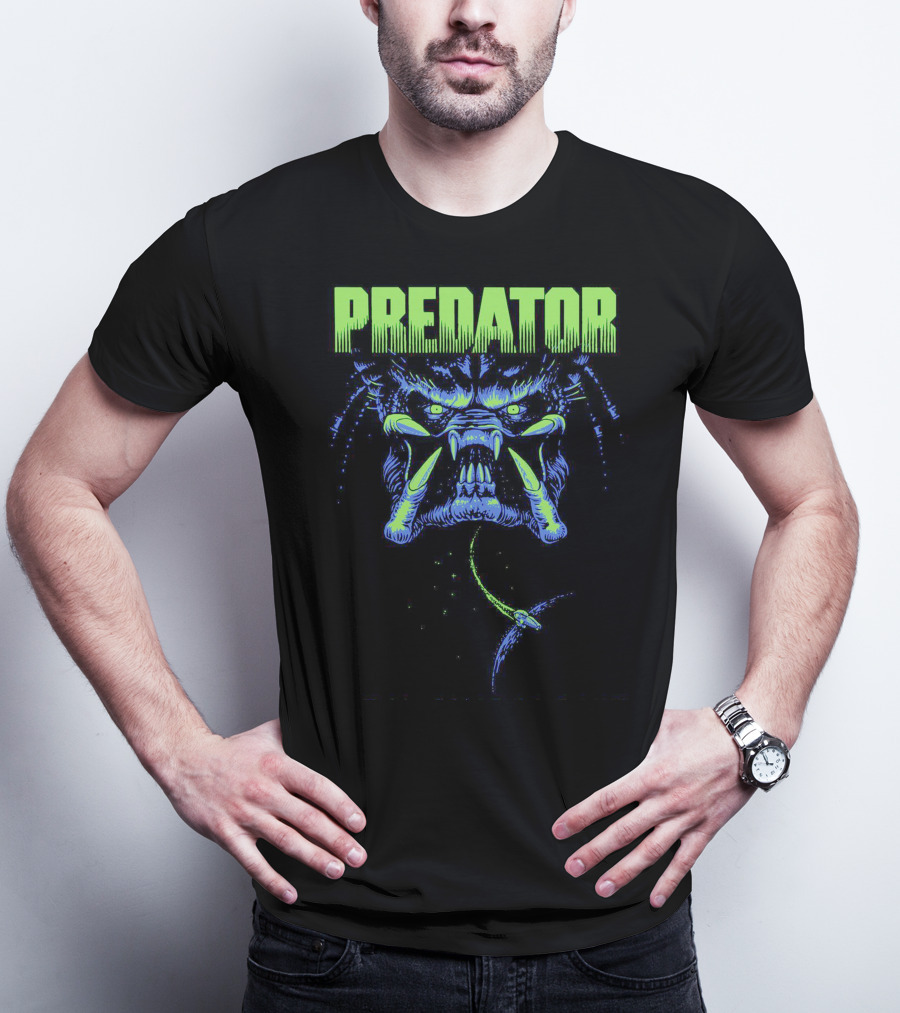 Predator Alien Creature Neon Combat Action T-Shirt
