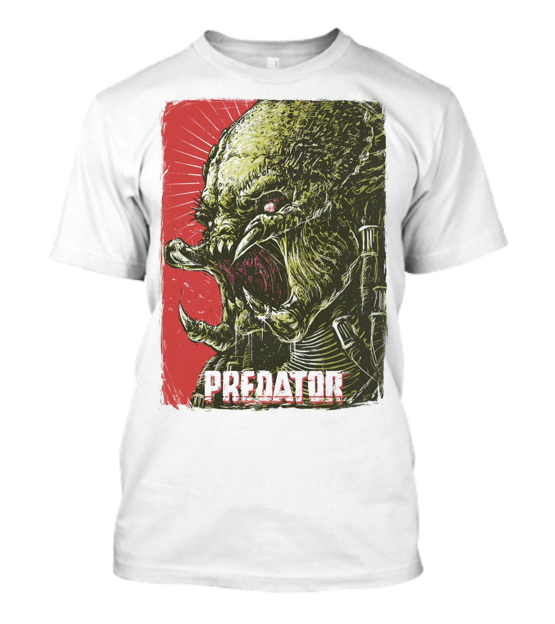 Predator Alien Creature Stylized Artwork Vintage Film T-Shirt
