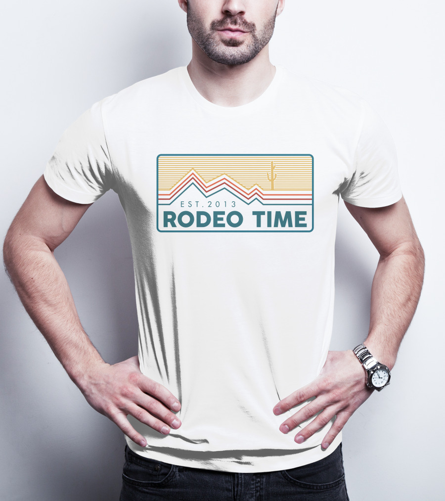 EST. 2013 Rodeo Time Dale Brisby White Summit T-Shirt