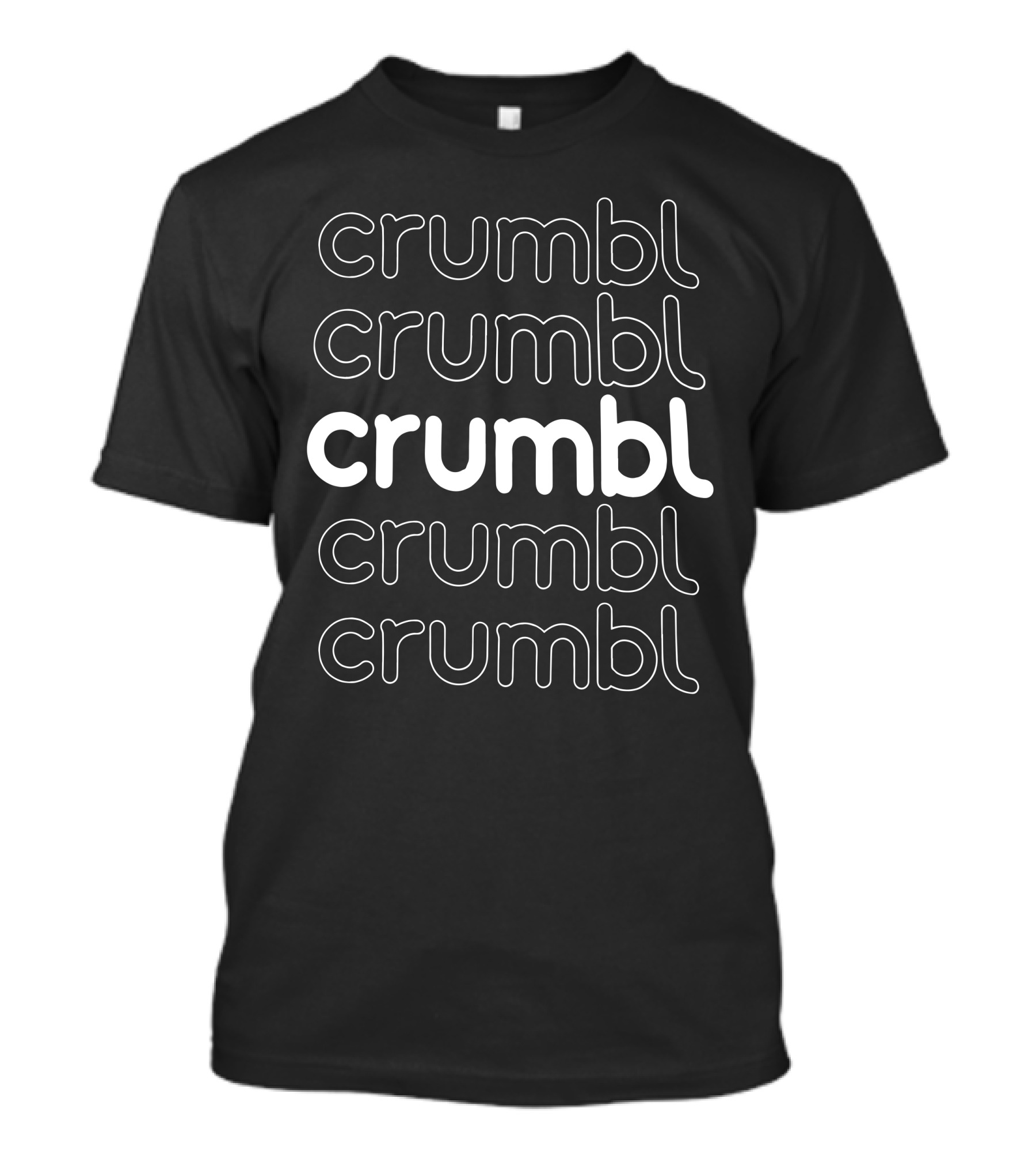 Crumbl Crazed Black Crumbl Cookies Repeated T-Shirt