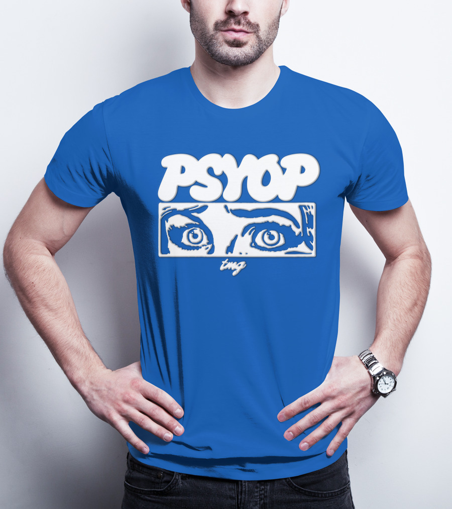 PSYOP TMG Eye Design Crewneck T-Shirt