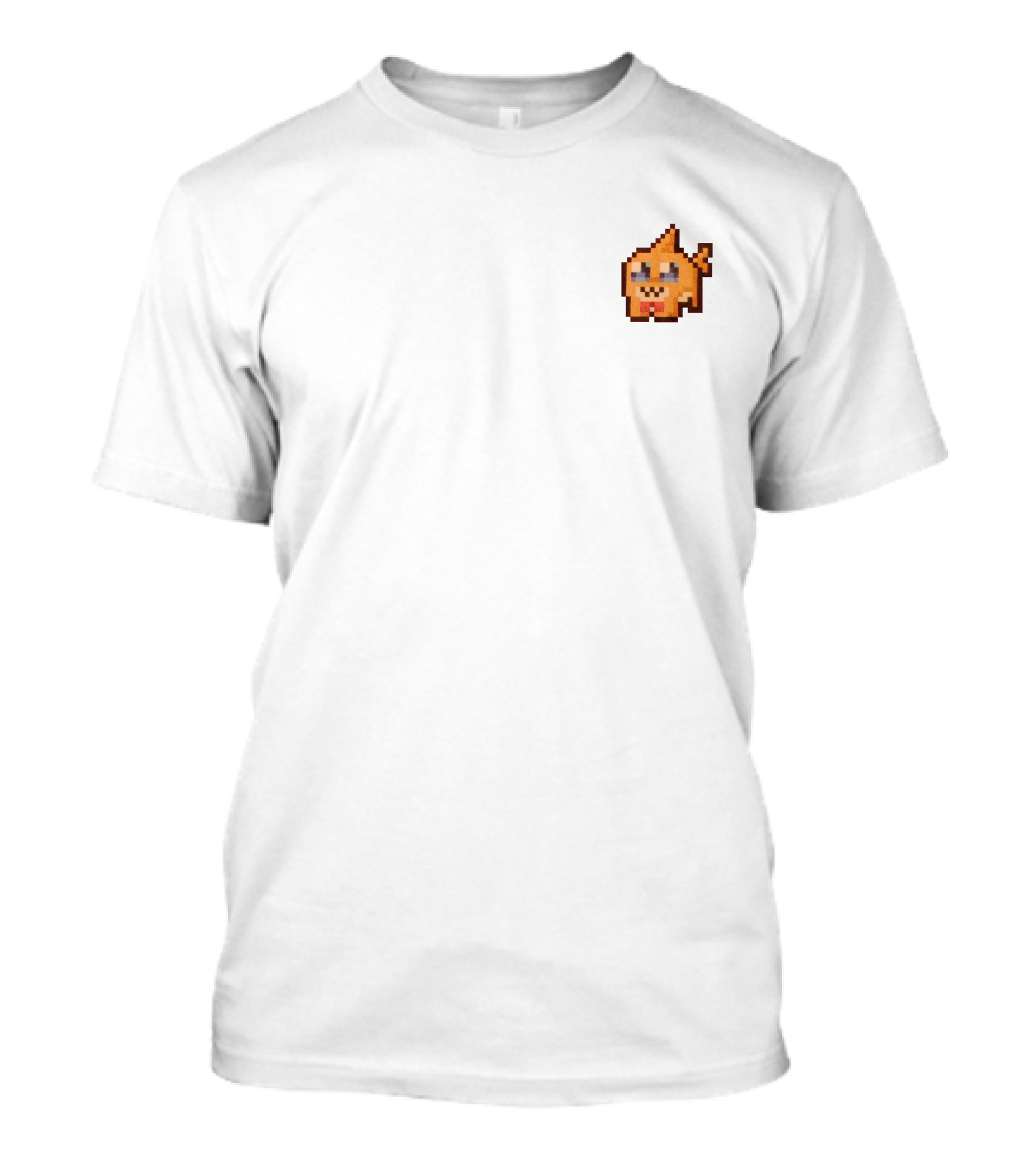 The Click Merch Pixel Mango Character Tee White T-Shirt