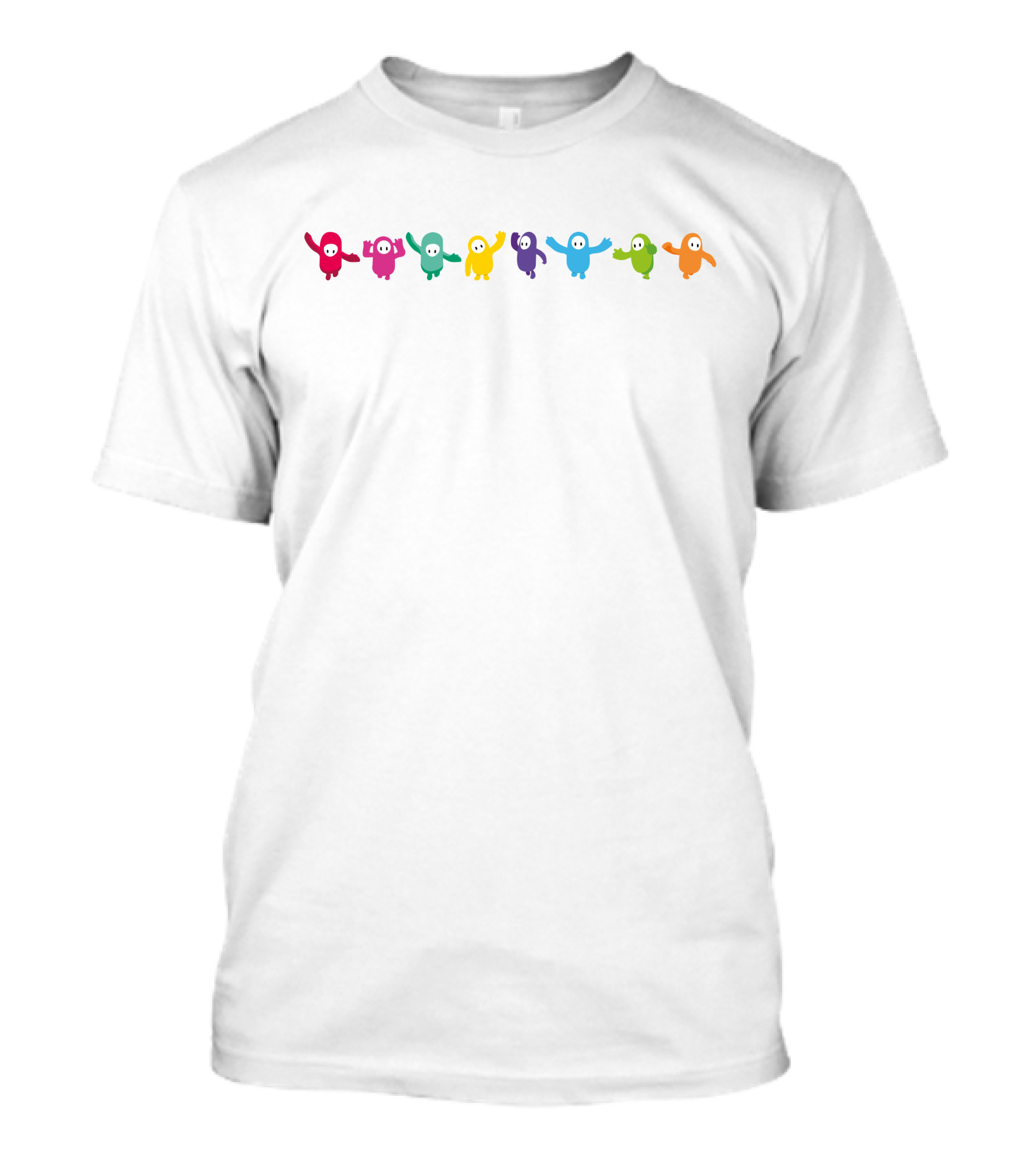 Fall Guys Forever Colorful Characters Friends White T-Shirt