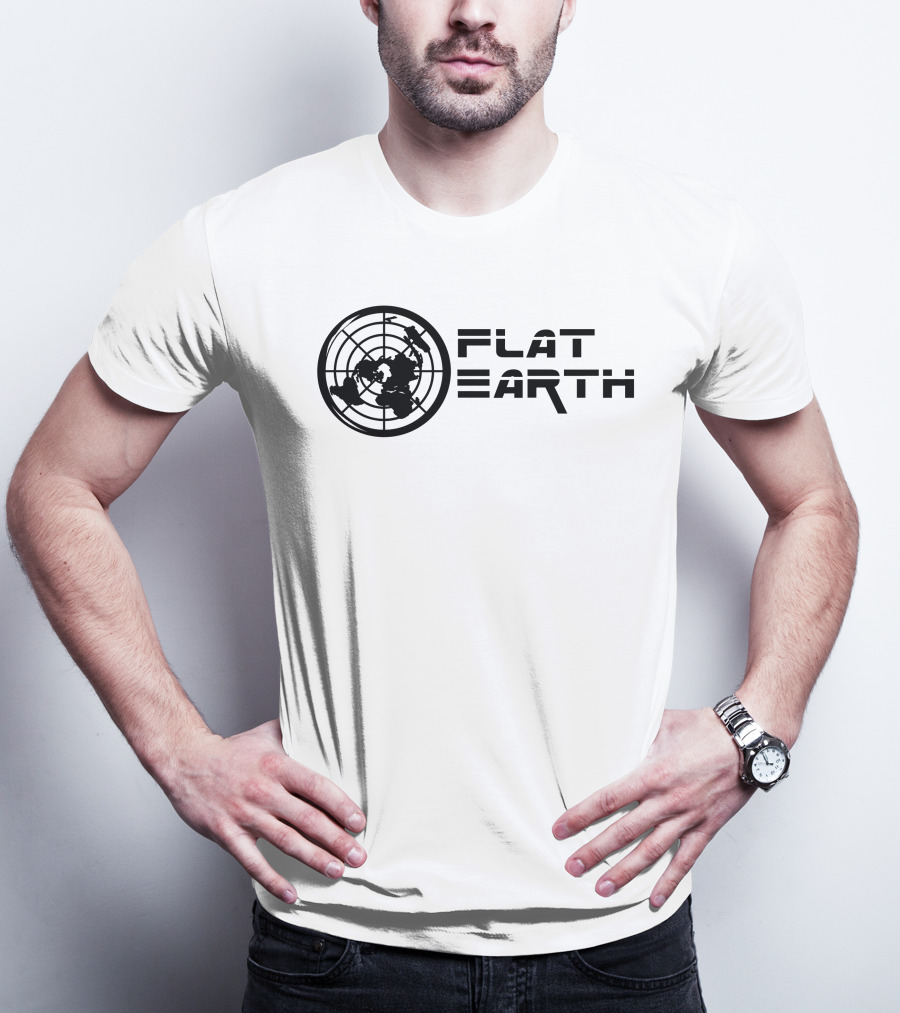 Flat Earth Model Globe Projection T-Shirt
