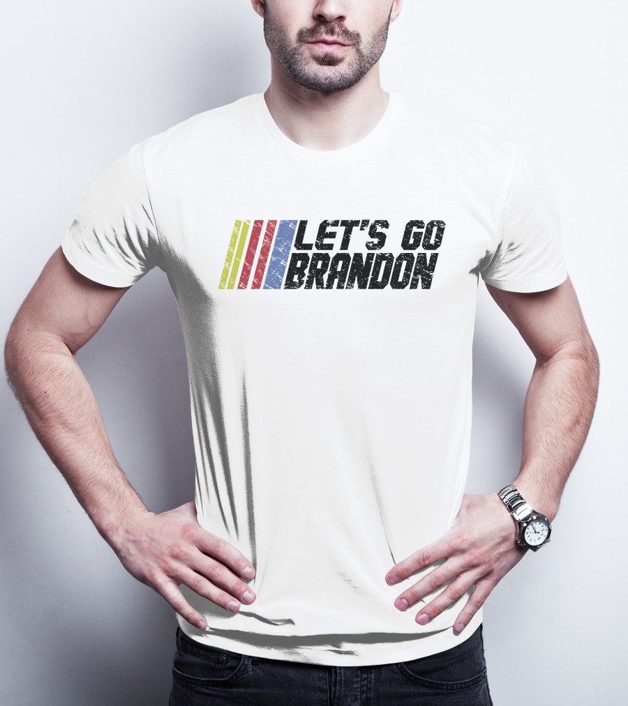 LET'S GO BRANDON Racing Stripes T-Shirt